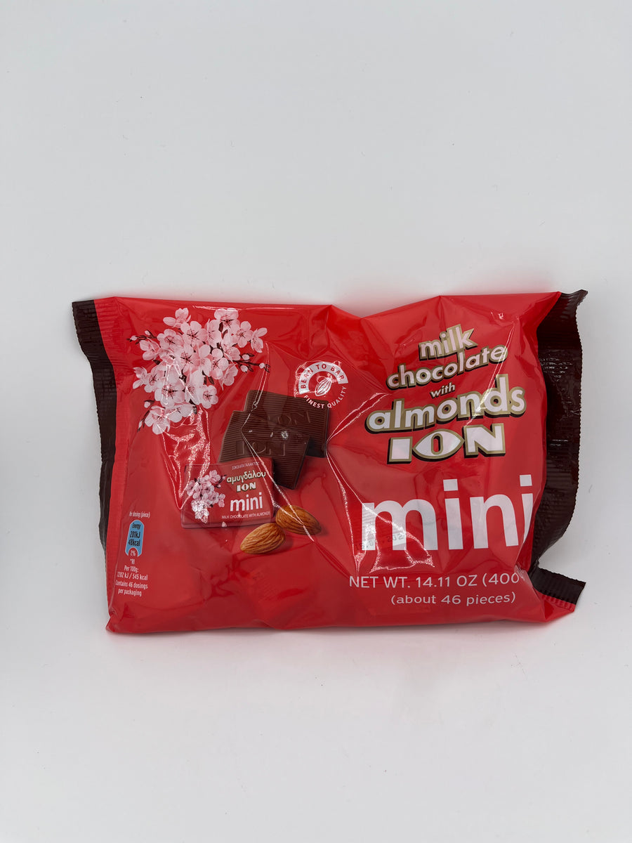 Ion Mini Milk Chocolate w/ Almonds Bag 400g – Nick's International Foods